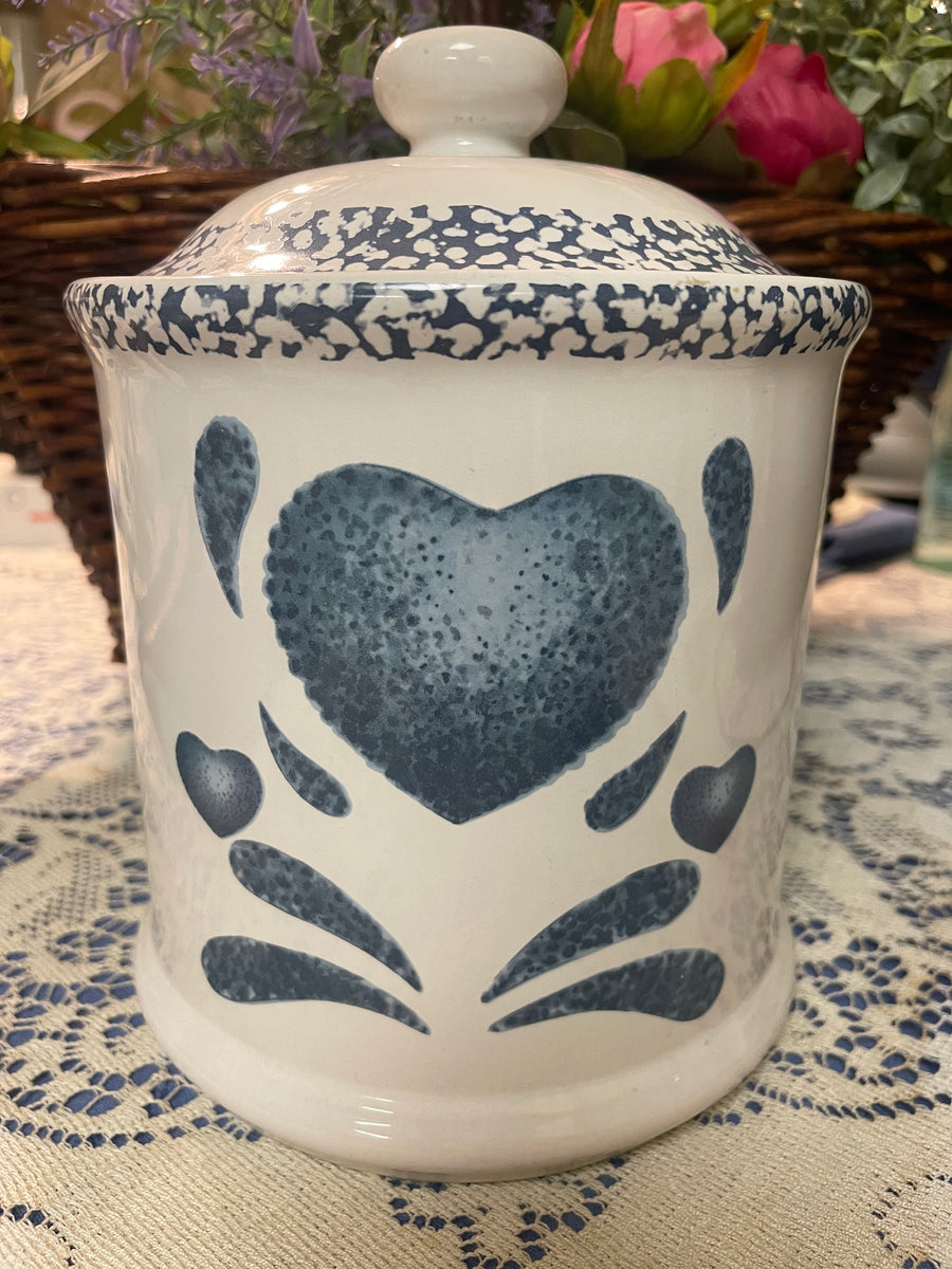 Country Blue Heart Canister (Large) – Farmhouse Rehab